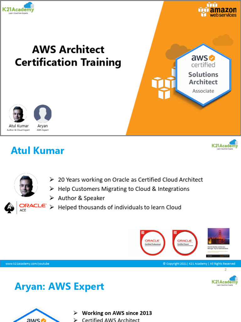 M11 AWS Architect Certification Training Ed6 | PDF | Amazon Web Services | Cloud Computing