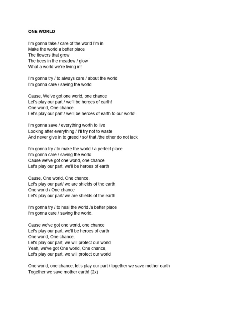 One World | PDF