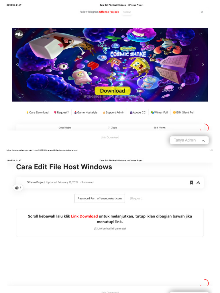 Cara Edit File Host Windows - Offense Project | PDF