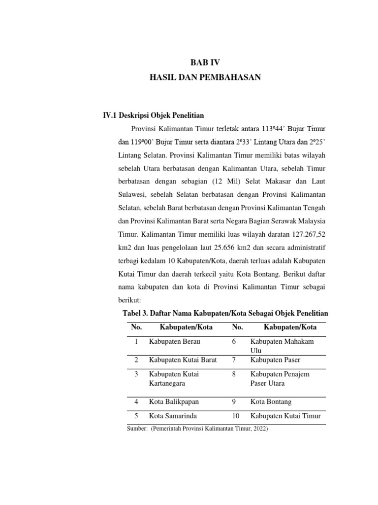 Penyerapan Tenaga Kerja Kaltim | PDF