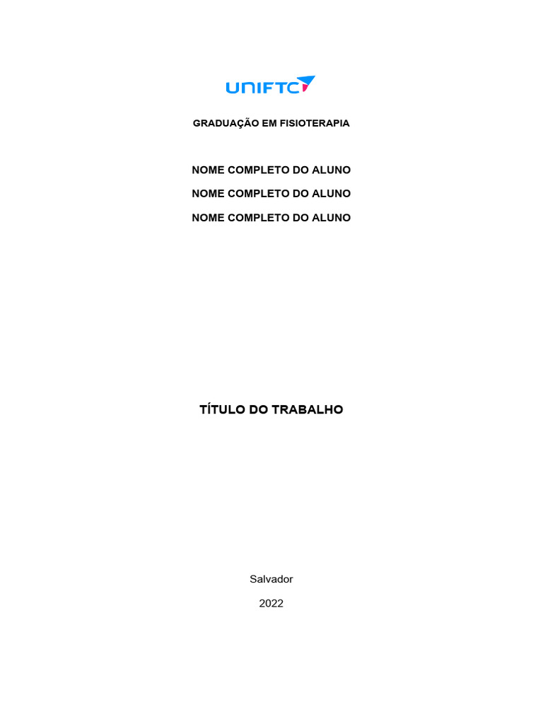 Modelo Tcc2 Uniftc Pdf