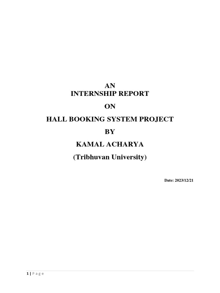 Hall Booking System Project Overview | PDF | Php | Web Development