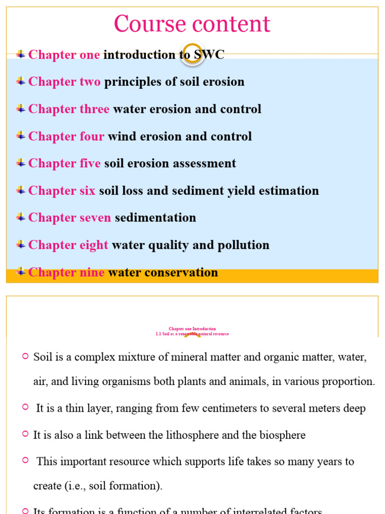 Soil and Water Management PPT | PDF | Soil | Erosion