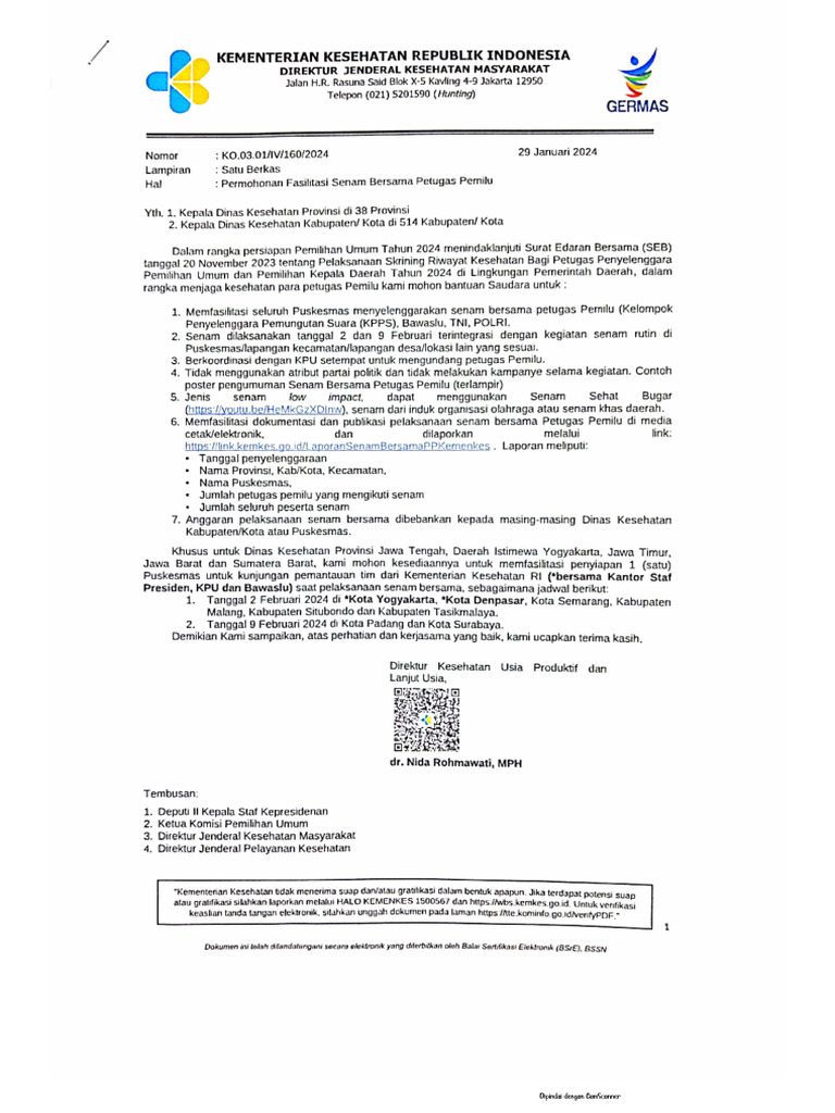 Undangan Senam Puskesmas Ulu Talo | PDF