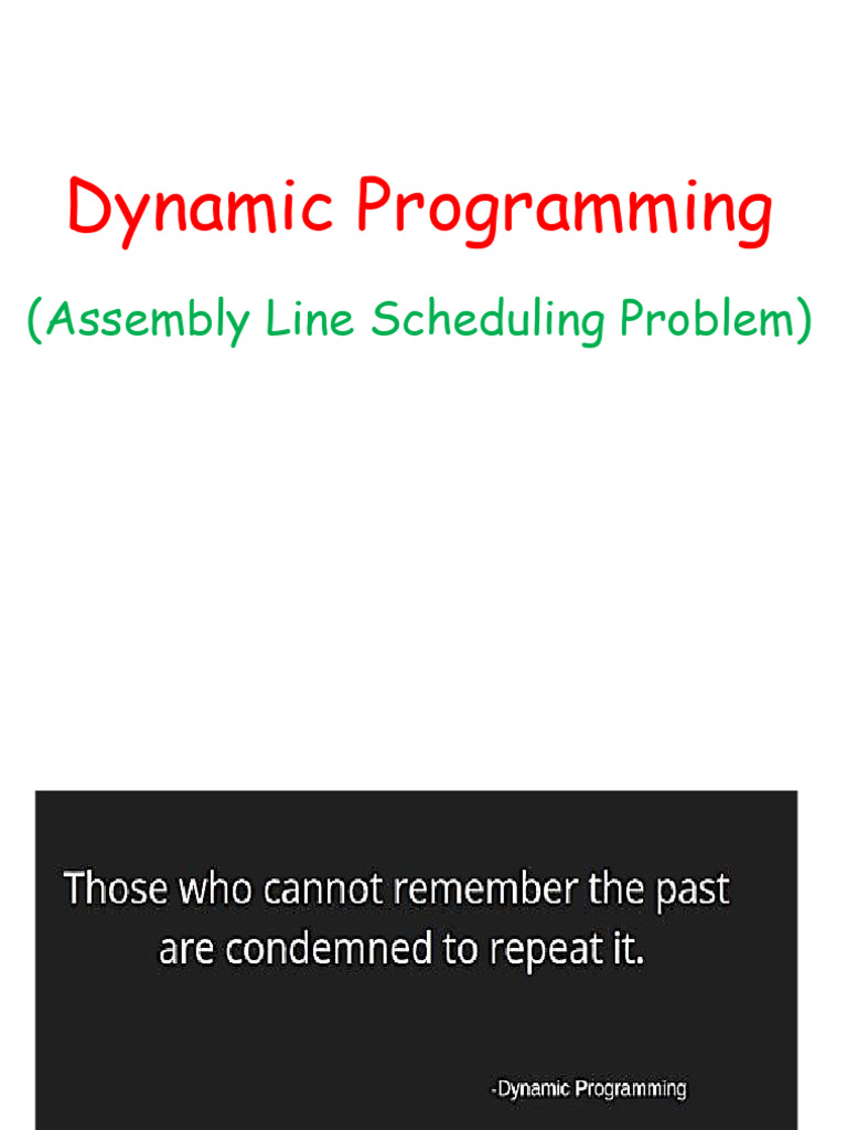 Dynammic Programming, ALS Problem | Download Free PDF | Dynamic ...