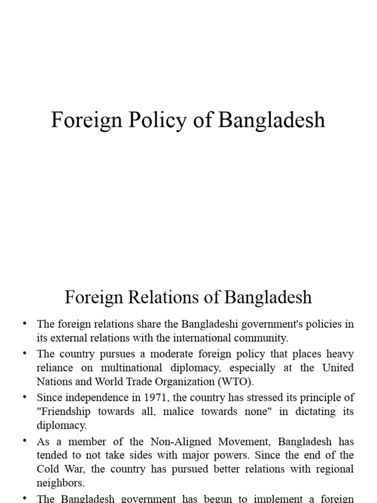 Bangladesh's Foreign Policy Overview | PDF | Bangladesh | China