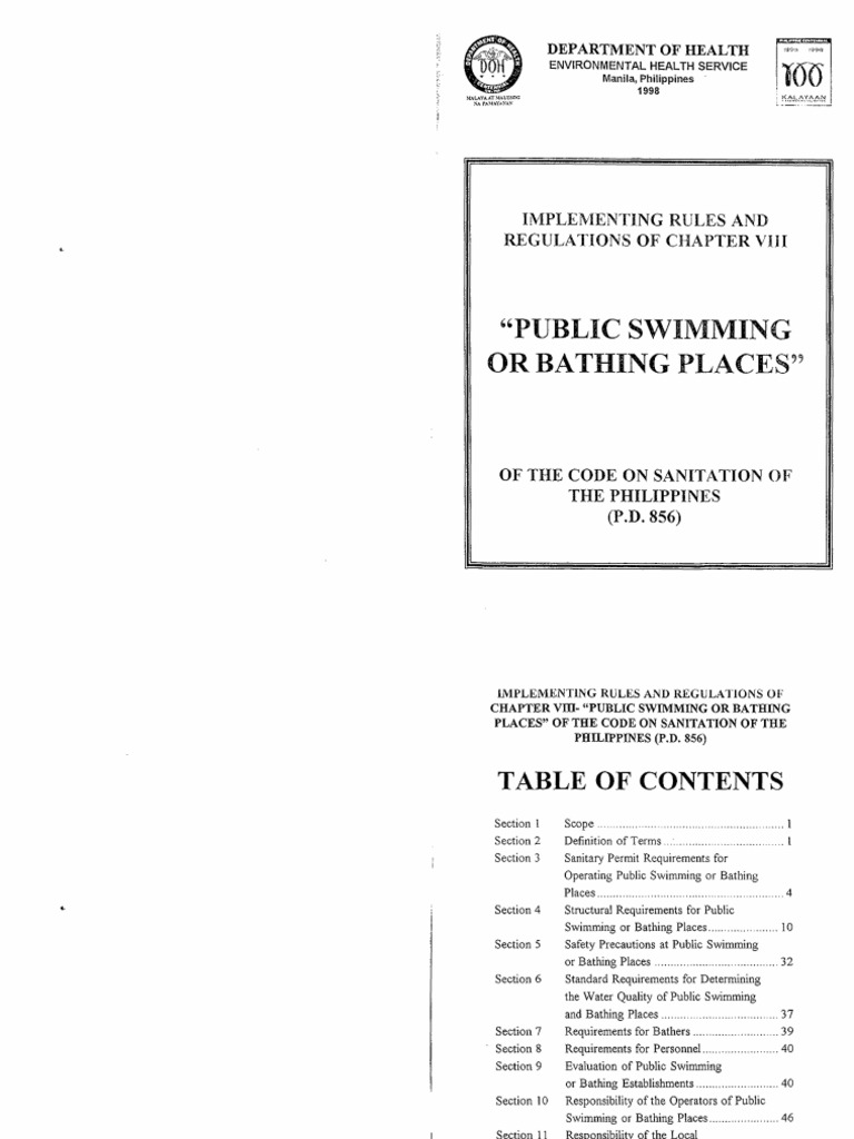 Pool Regulations | PDF | Sanitary Sewer | Sanitation