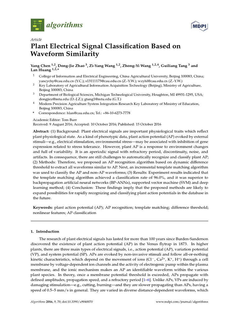 Doan | PDF | Wavelet | Action Potential