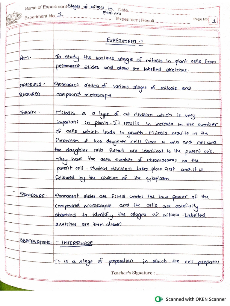 Bio Lab Record 1st Experiment | PDF