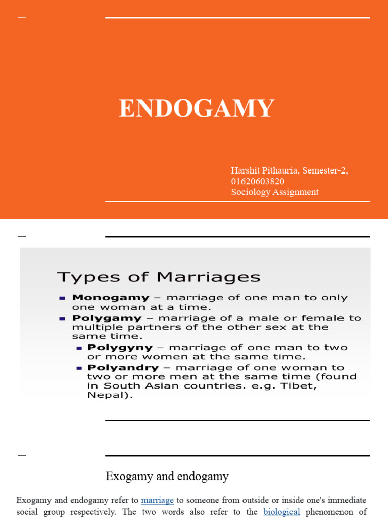 ENDOGAMY | PDF