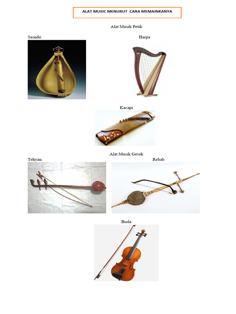 Jenis-Jenis Alat Musik Petik | PDF