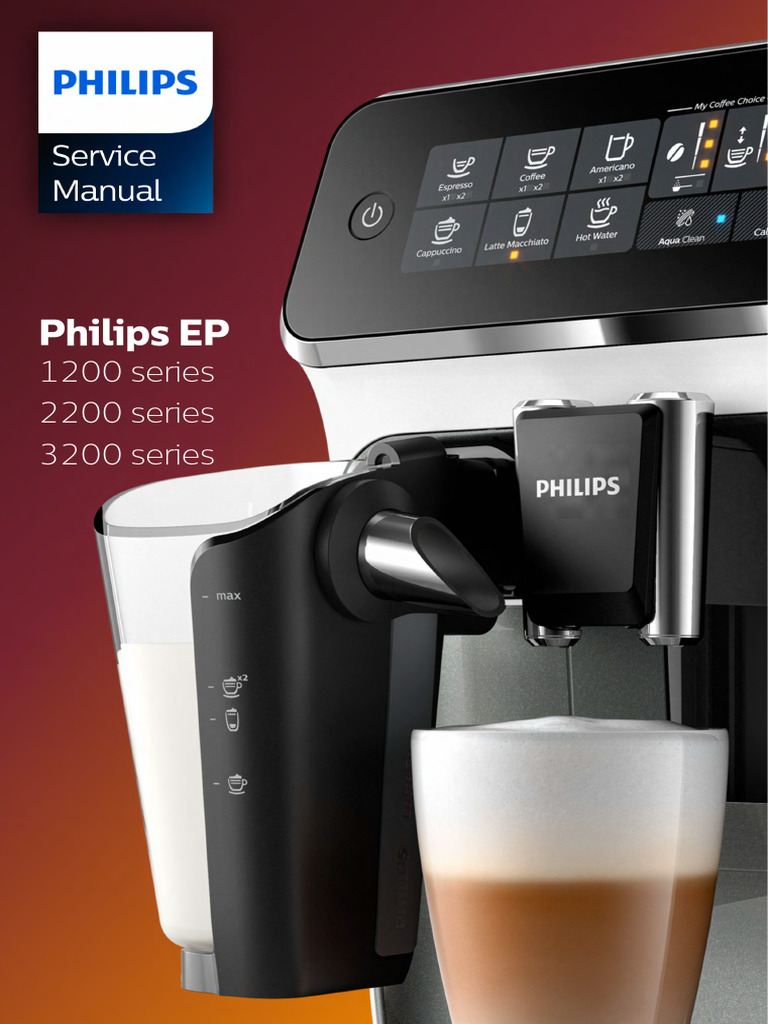 Philips Ep1200 Ep2200 Ep3200 Series SM | PDF | Coffee | Thermometer