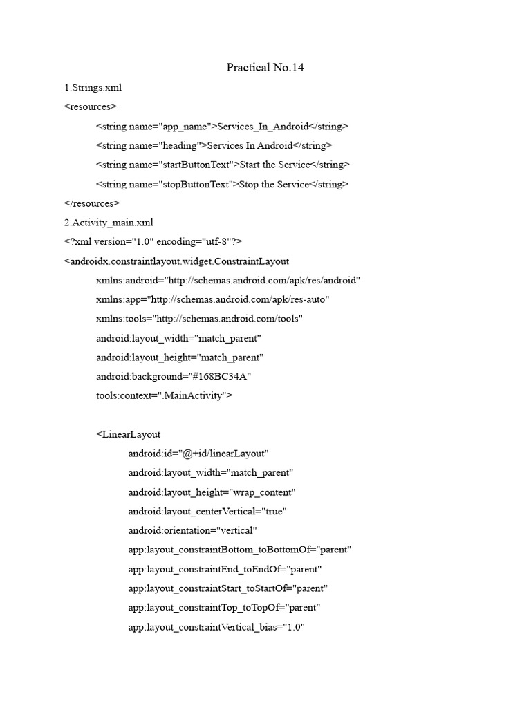 Practical No.14 | PDF | Android (Operating System) | Computer Science