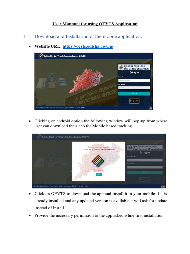 OEVTS_User_Manual | PDF | Web Application | Mobile App