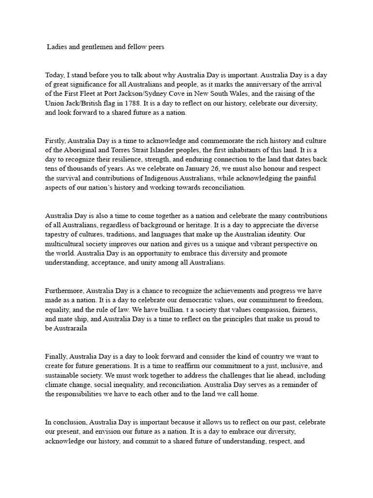 Speech | PDF | Australia | Multiculturalism