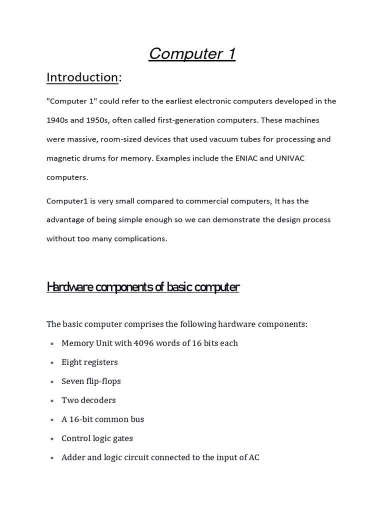 Computer 1 File Final-1 | PDF | Central Processing Unit | Computer Data ...