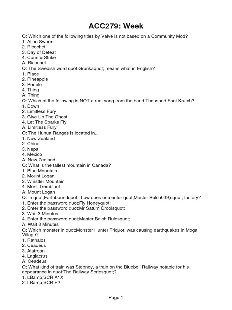 ACC279 Topic 1 | PDF
