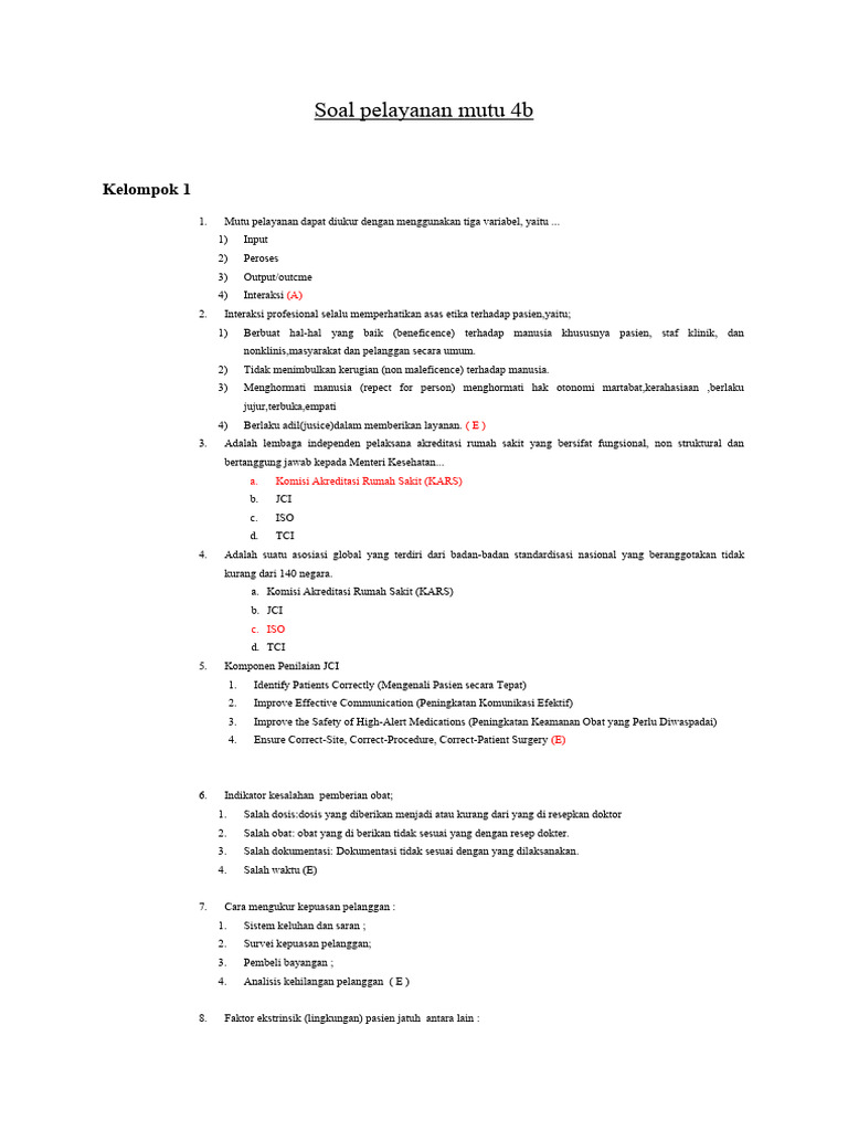 Dimensi Mutu Pelayanan Kesehatan | PDF