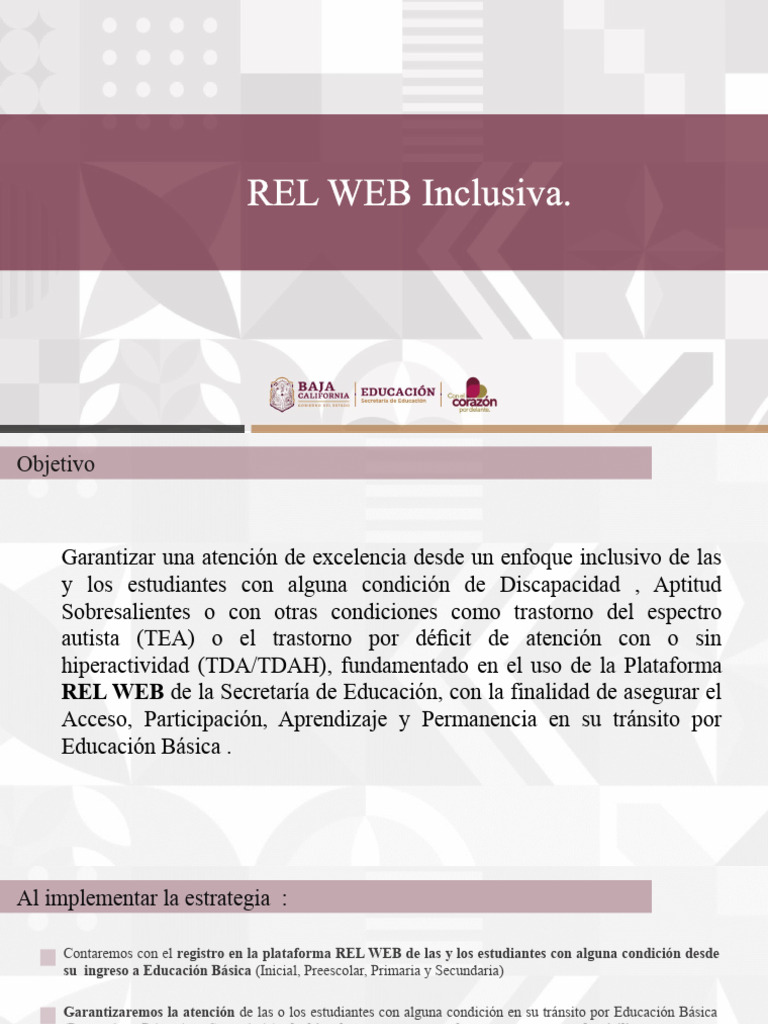 Presentación Rel Web Inclusiva | PDF | Educación primaria | Educación ...