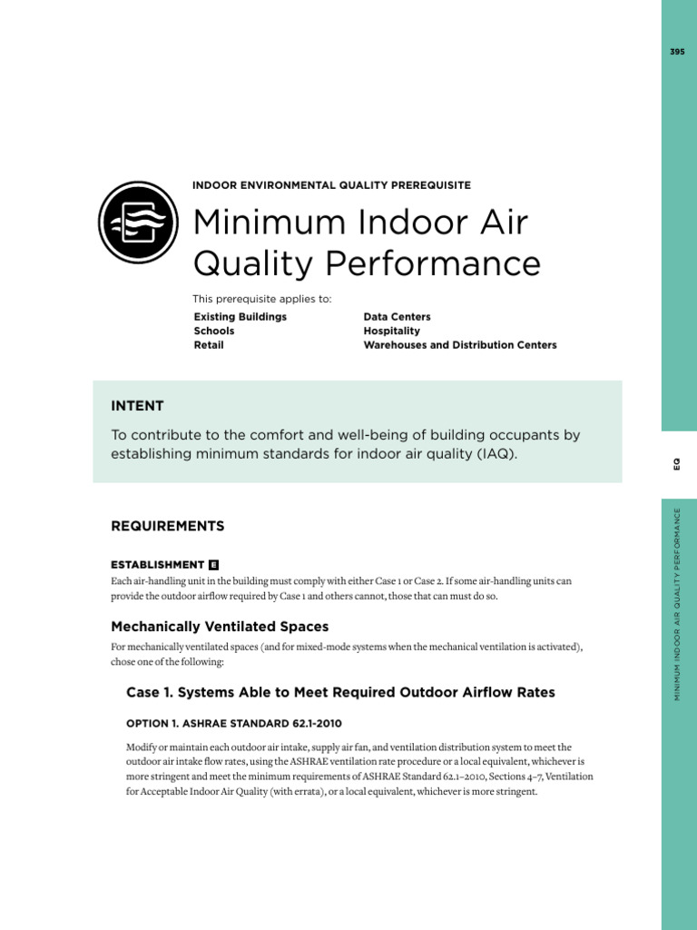 Minimum Indoor Air Quality Standards | PDF | Ventilation (Architecture ...