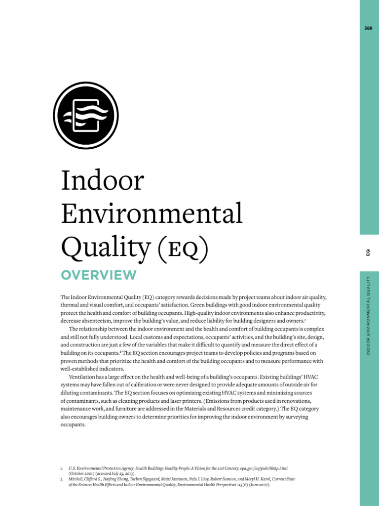 Leed O+m v4.0 (Eq) | PDF | Ventilation (Architecture) | Building Automation