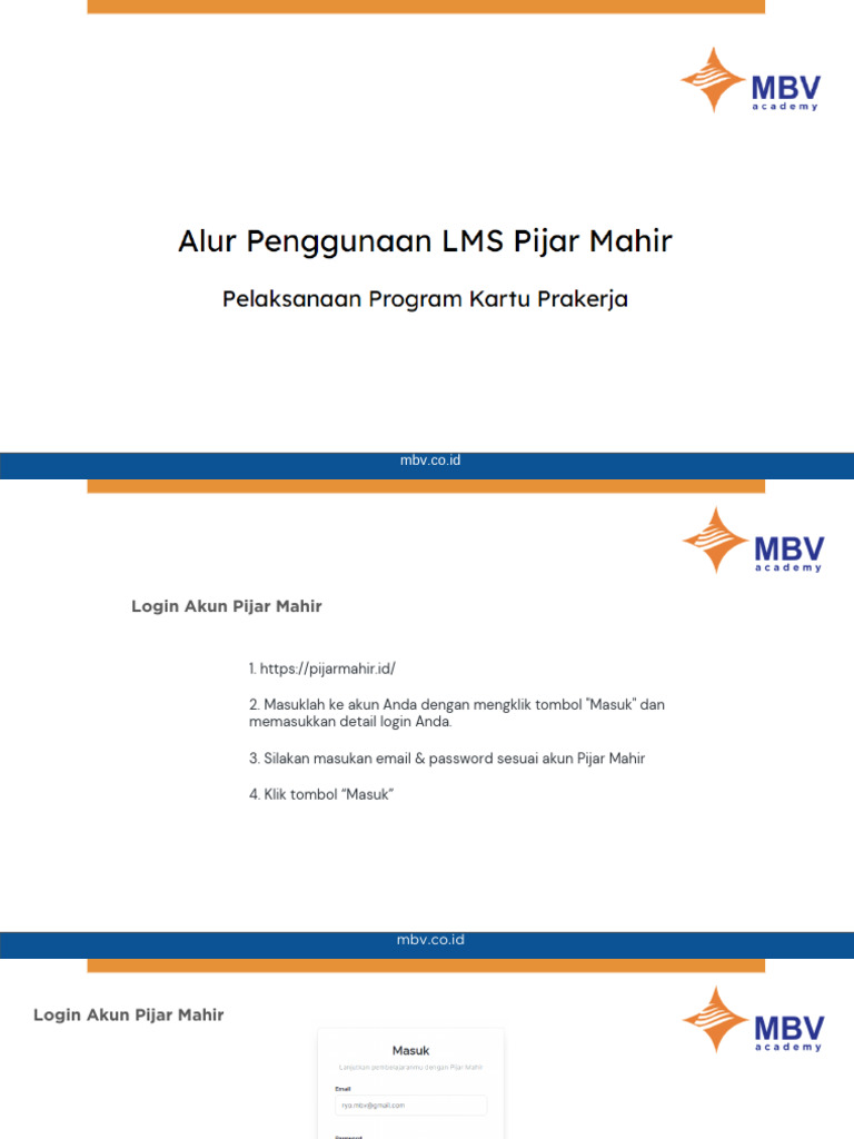 Panduan Akses Pelatihan Pijar Mahir | PDF | Pengelolaan Keuangan & Uang