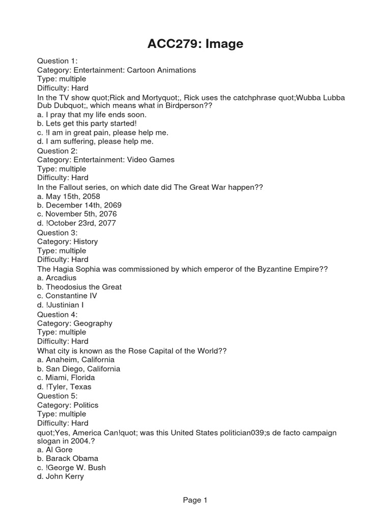 ACC279 Practice Problems 9 | PDF