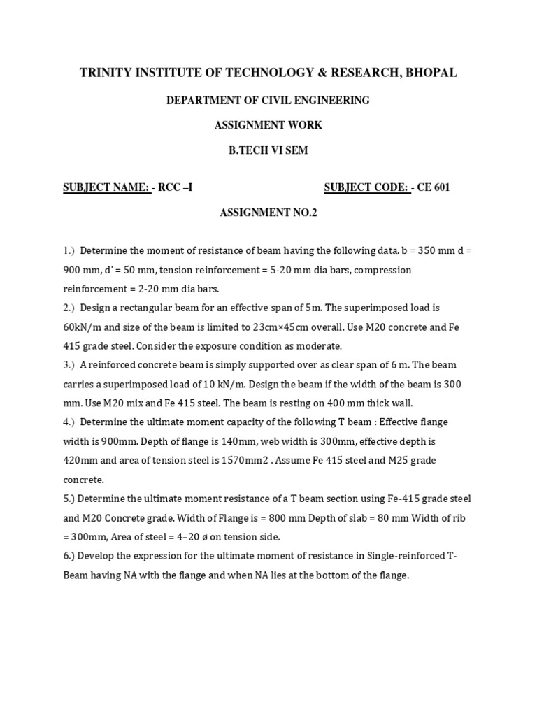 RCC Assignment 2 | PDF | Technology & Engineering