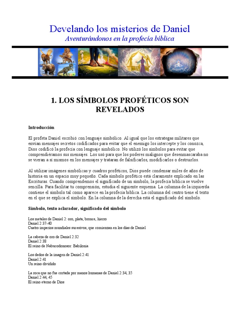 Los Símbolos Proféticos Son Revelados | PDF | Libro de daniel | Daniel ...