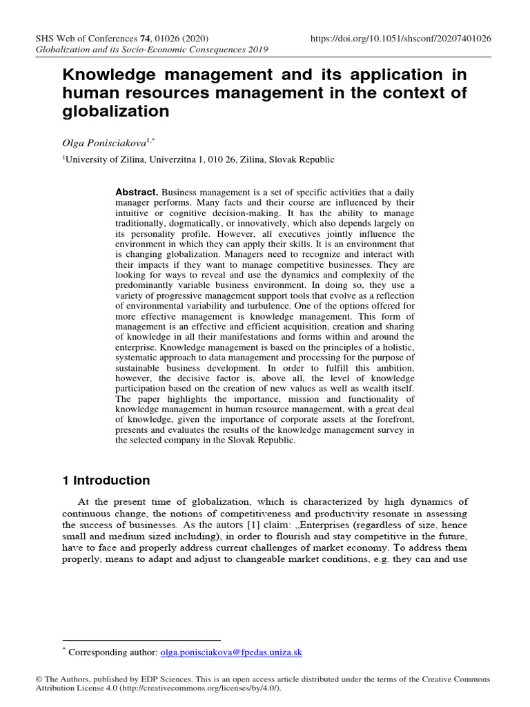 Human Resource, Knowledge Management | PDF | Information | Knowledge Management