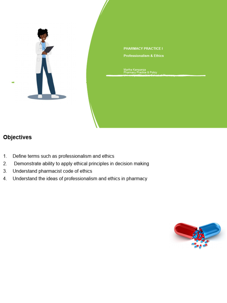 Pharmacy Professionalism and Ethics Guide | PDF | Profession | Pharmacy