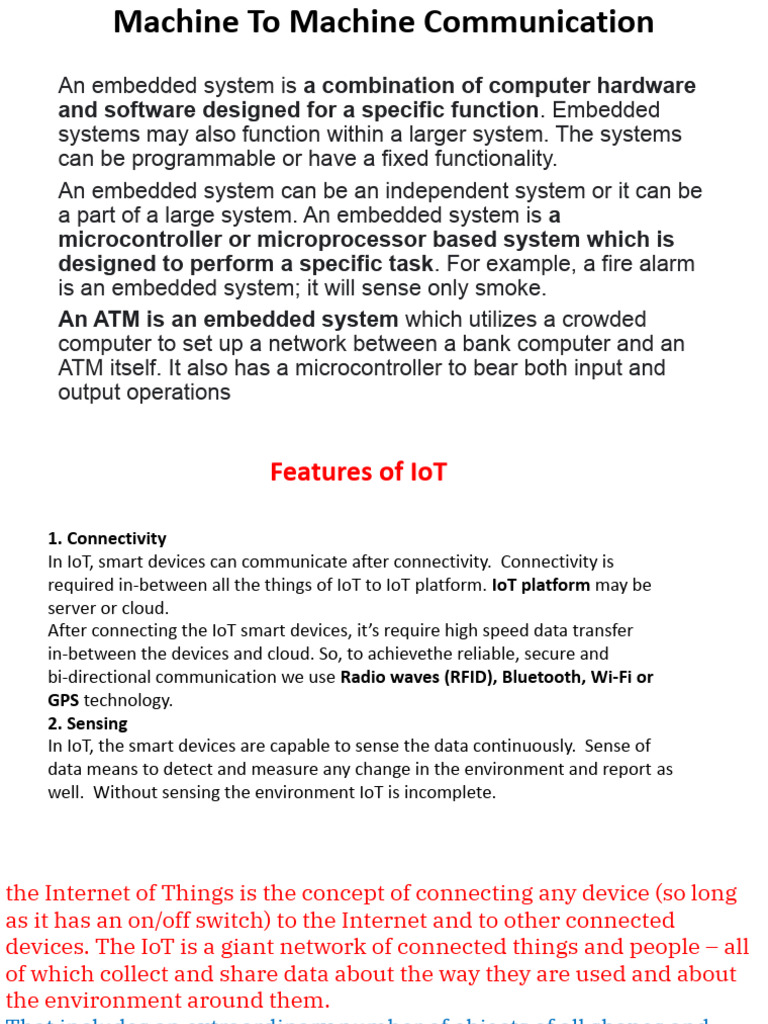 Machine To Machine Communication | PDF | Internet Of Things | Embedded ...