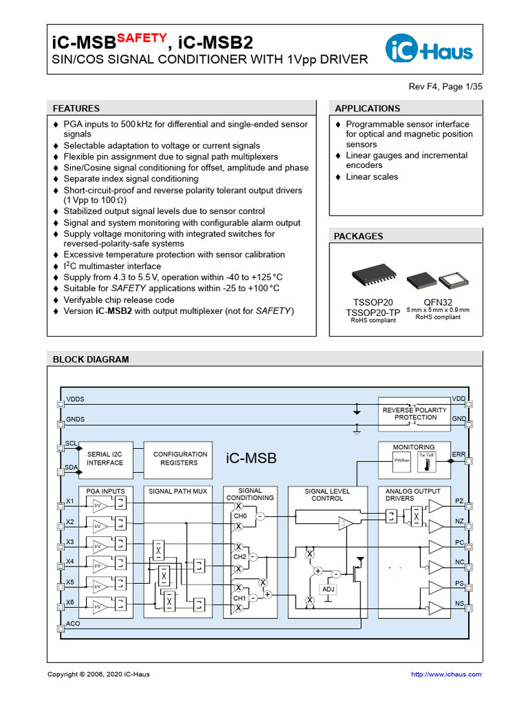 MSB Datasheet F4en | PDF | Sensor | Amplifier