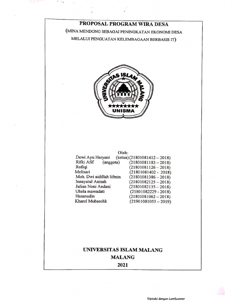 Proposal Wira Desa | PDF
