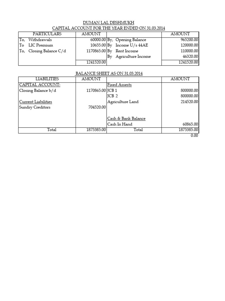 DUMAN LAL | PDF | Depreciation | Balance Sheet