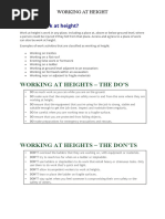 Work at Height - Toolbox Talk | PDF | Risk | Occupational Safety And Health