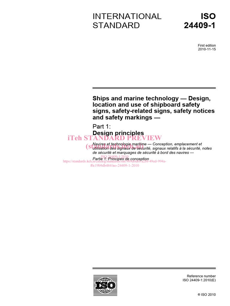 Iso 24409 1 2010 | Download Free PDF | International Organization For ...