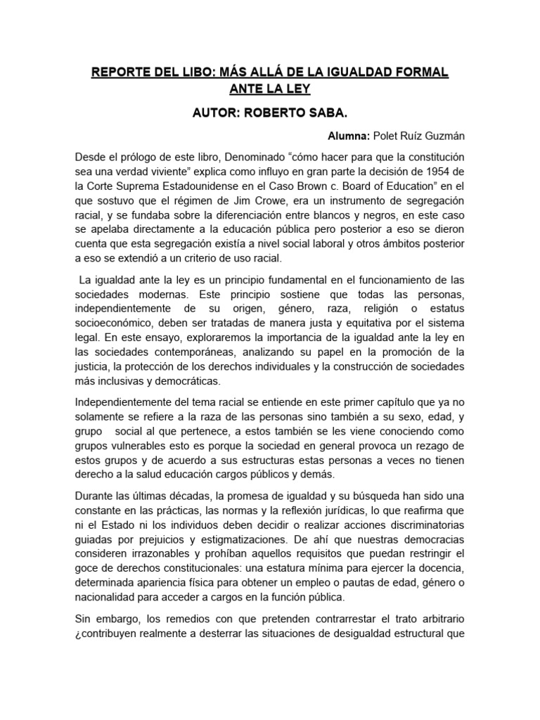 Reporte Del Libro Polet | Descargar gratis PDF | Discriminación y relaciones raciales ...