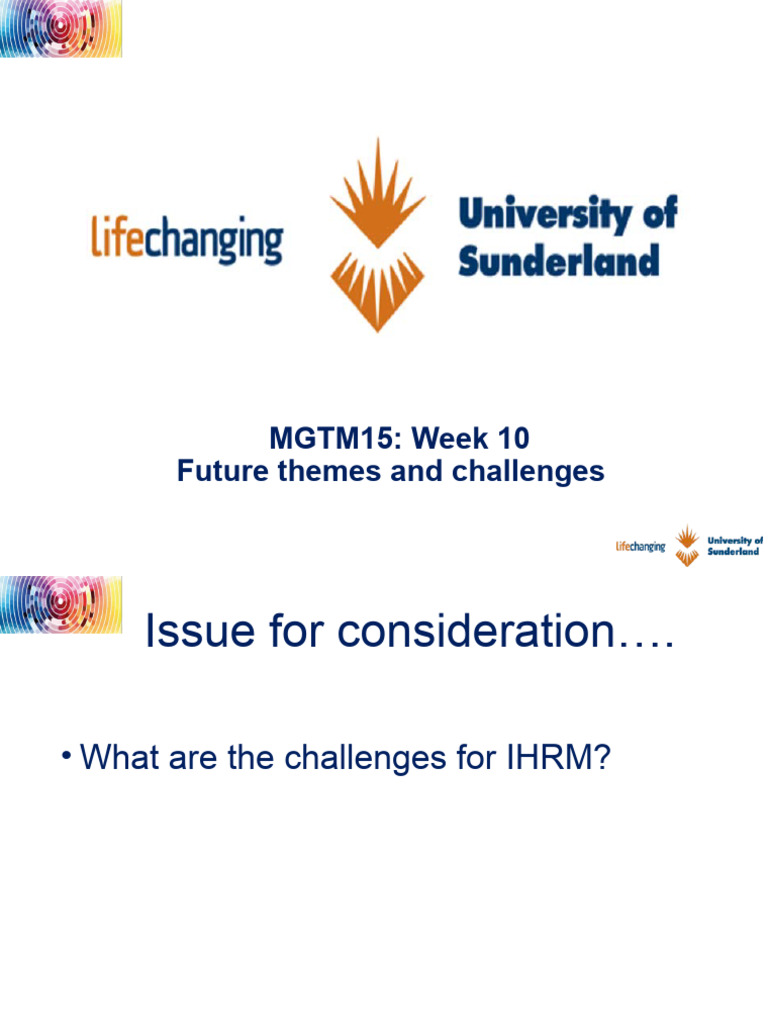 Week 10 Lecture - Future Themes and Challenges-1 | PDF | Human Resource ...