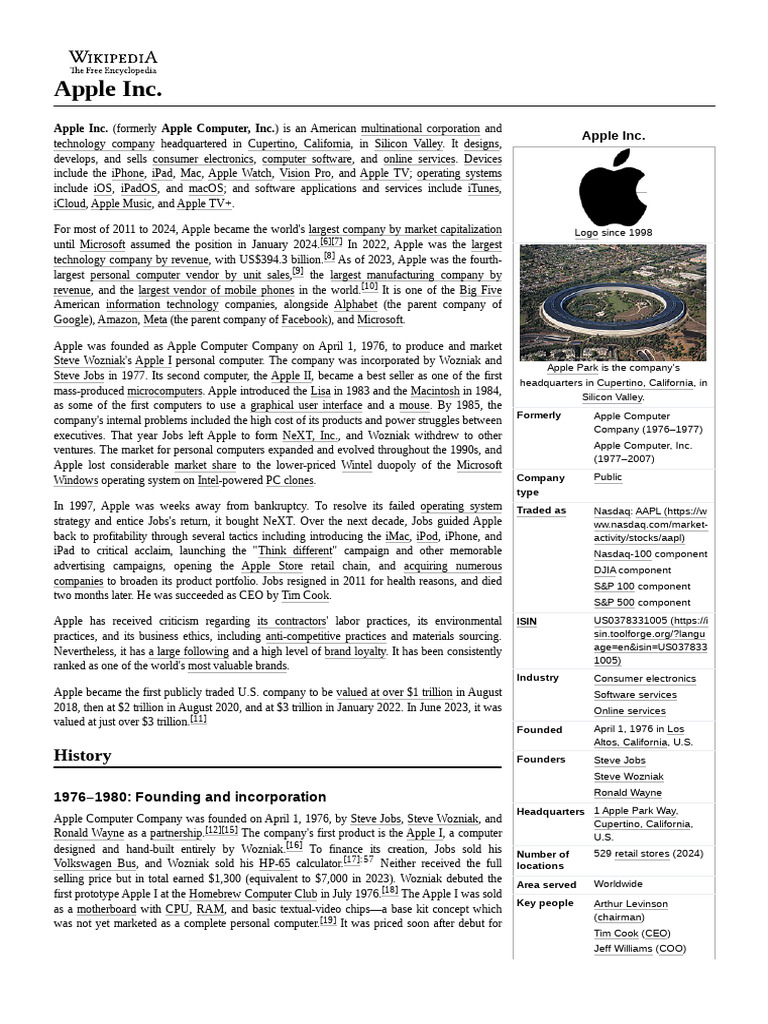 Apple Inc. | PDF | Apple Inc. | Ios