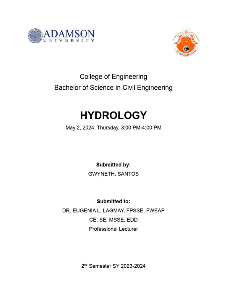 Hydro Template | Download Free PDF | Discharge (Hydrology) | Surface Runoff