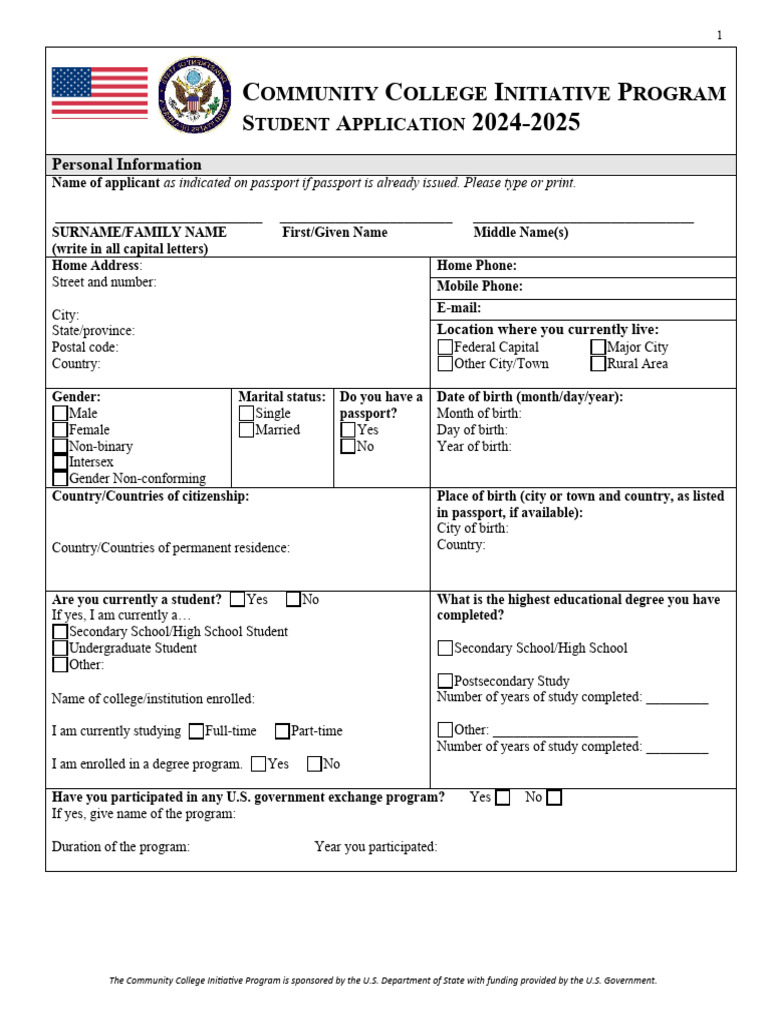 CCI 2024 Application Form | PDF | Mechatronics