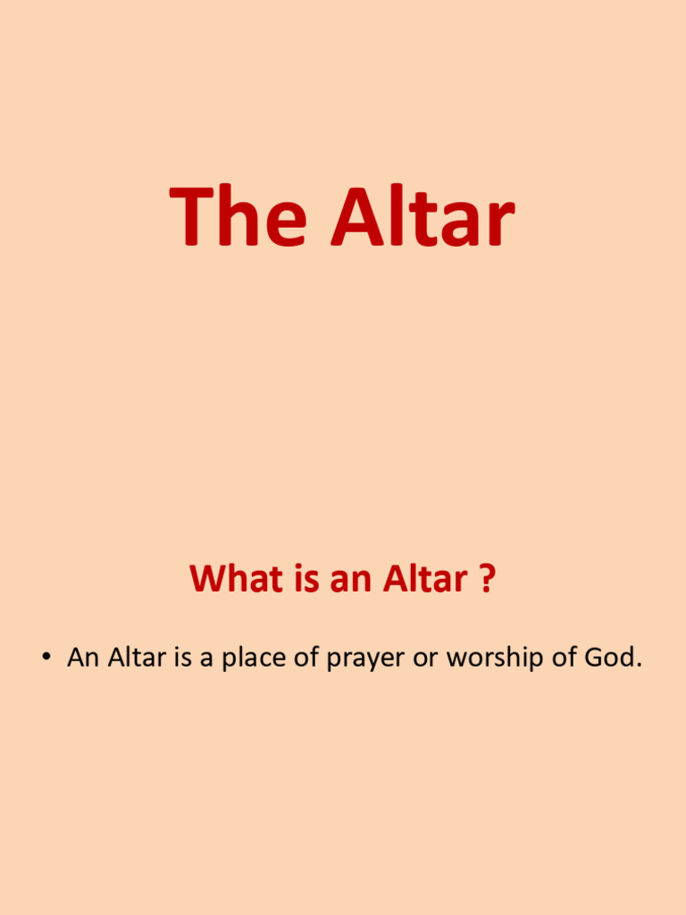The Altar | PDF | Altar | Christian Worship And Liturgy