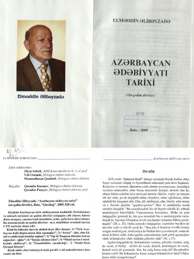 Azərbaycan Ədəbiyyat Tarixi | PDF