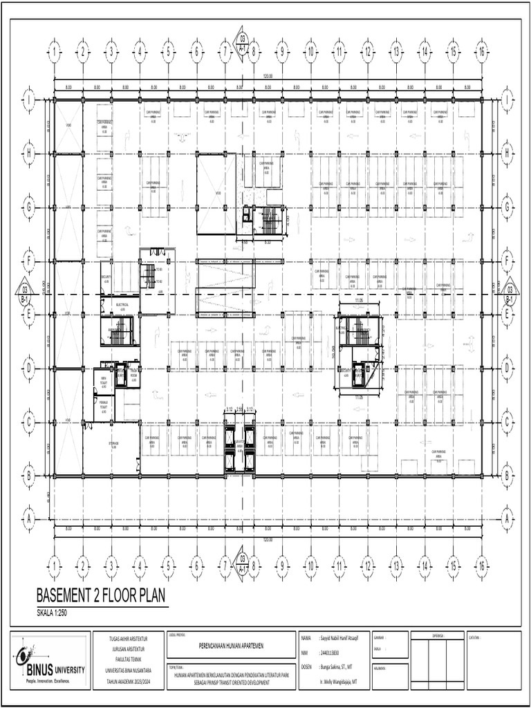 Basement 2 Floor Plan: Perencanaan Hunian Apartemen | PDF