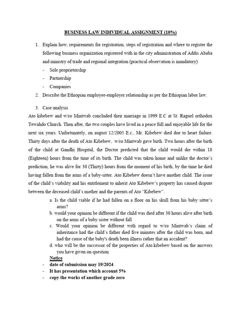 Business Law Individual Assignment | PDF | Law