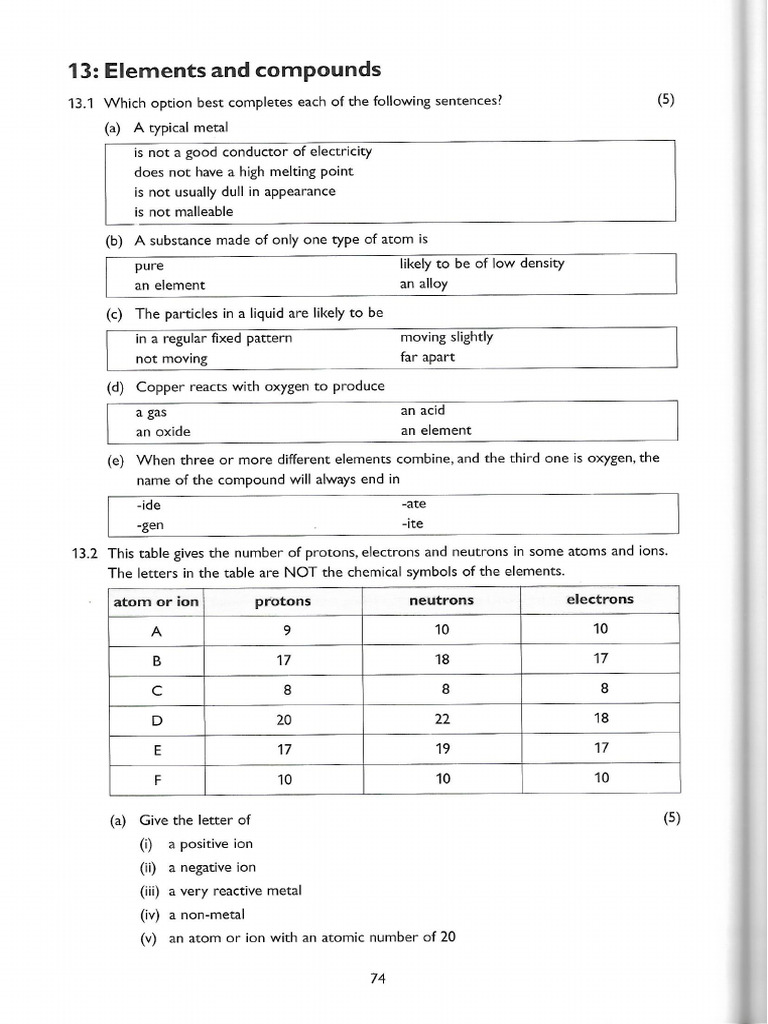 Compund Atom Chemical Reaction | PDF