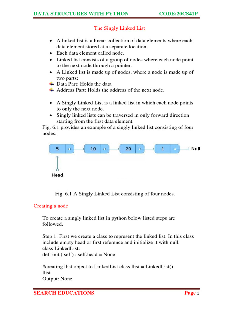 Understanding Singly Linked Lists in Python | PDF | Control Flow | Computer Programming
