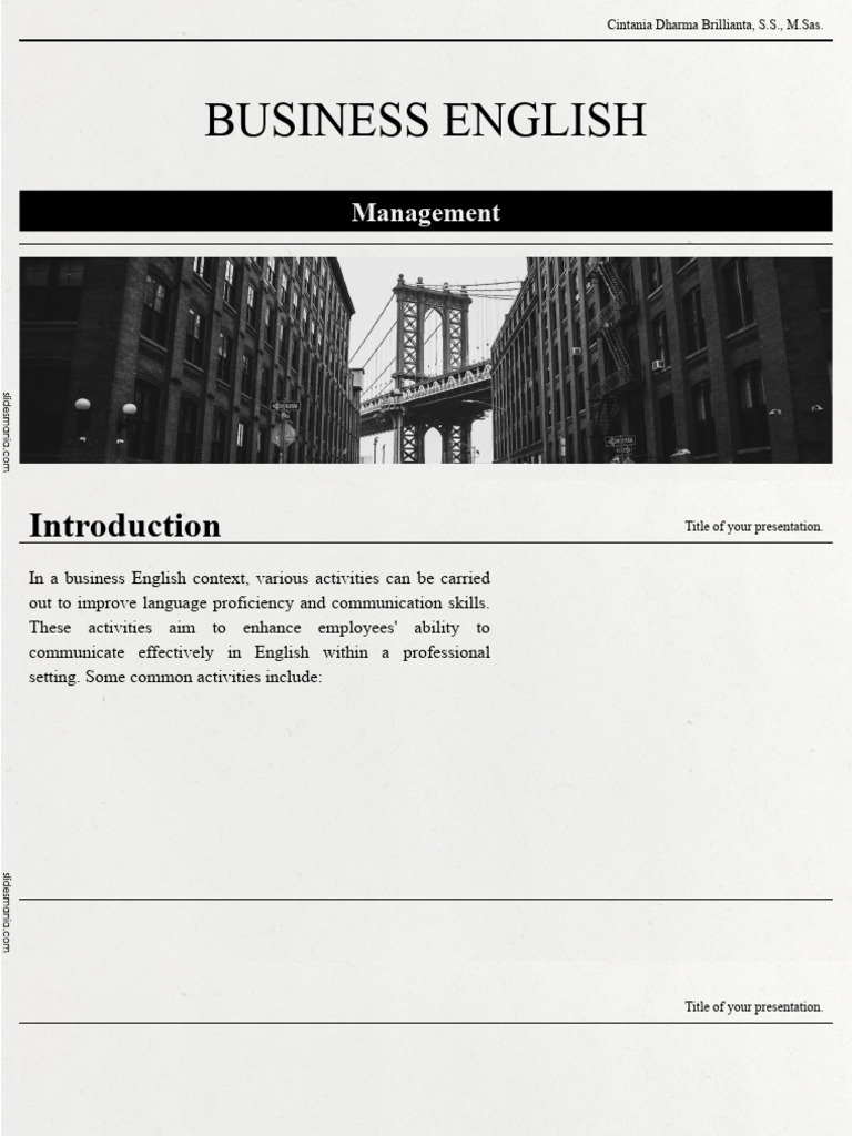 Enhancing Business English Skills | PDF | Career & Growth | Language ...