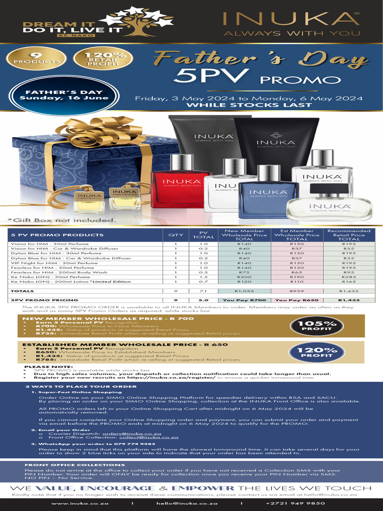 Inuka Fathersday Promo | PDF | Online Shopping | Merchandising